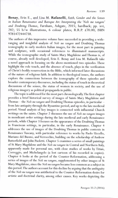 (PDF) Faith, Gender and the Senses in Italian Renaissance and Baroque ...