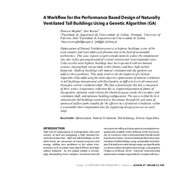 (PDF) A Workflow for the Performance Based Design of Naturally ...