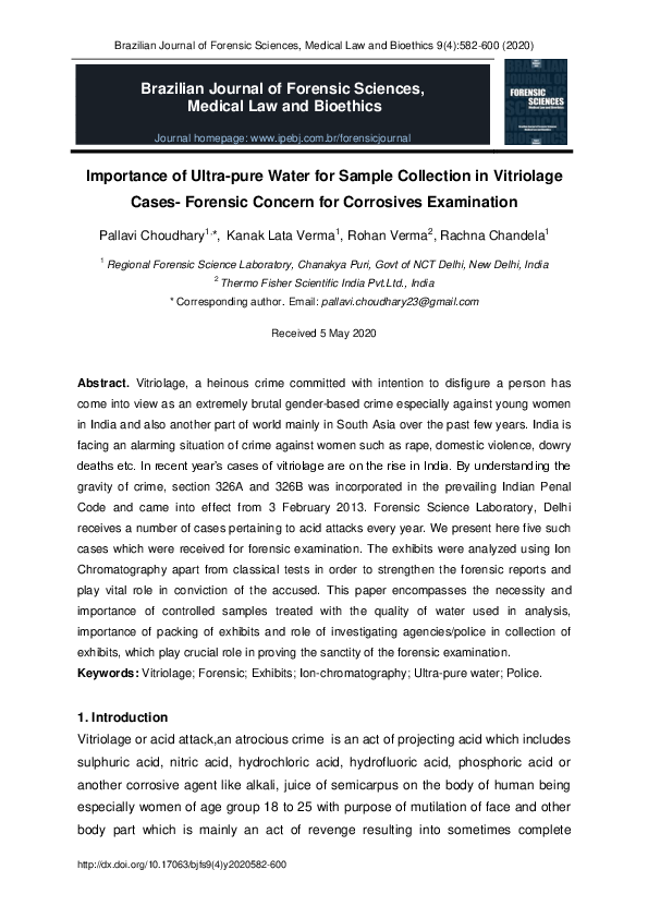 (PDF) Importance of Ultra-pure Water for Sample Collection in ...