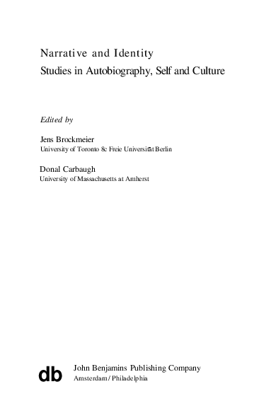 (PDF) Narrative and Identity