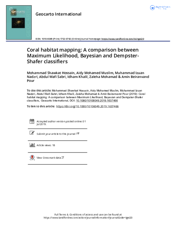 (PDF) Coral habitat mapping: a comparison between maximum likelihood, Bayesian and Dempster ...
