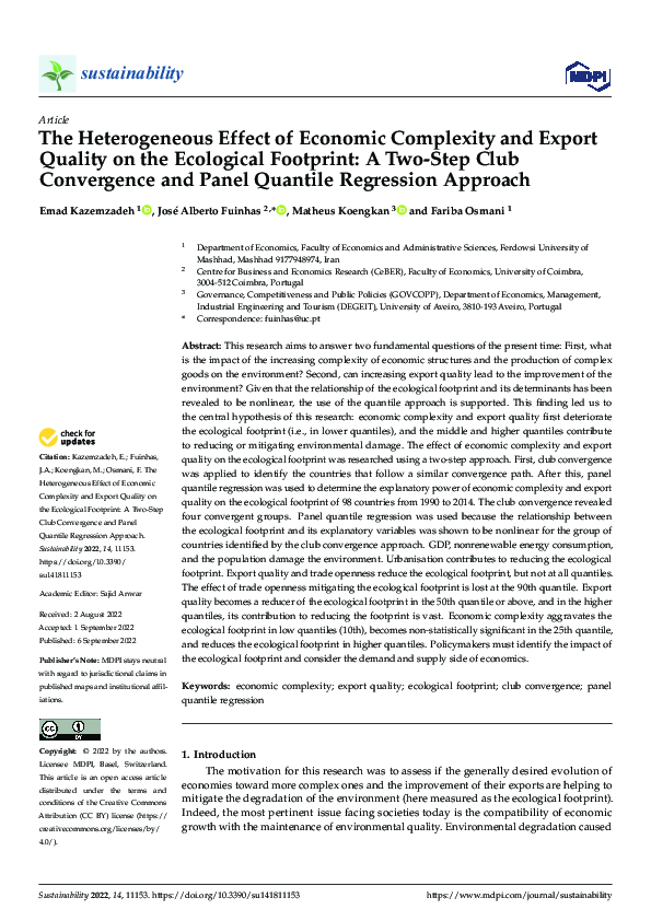 (PDF) The Heterogeneous Effect of Economic Complexity and Export ...
