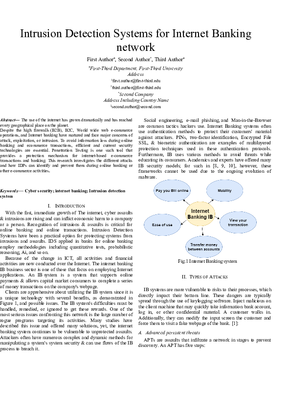 (DOC) Intrusion Detection Systems for Internet Banking network
