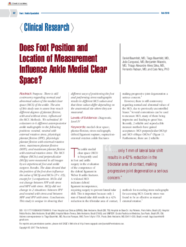 (PDF) Does Foot Position and Location of Measurement Influence Ankle ...
