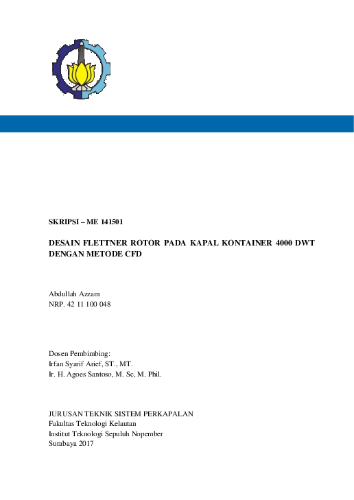 (PDF) Design of Flettner Rotor in Container Carrier 4000 DWT with CFD ...
