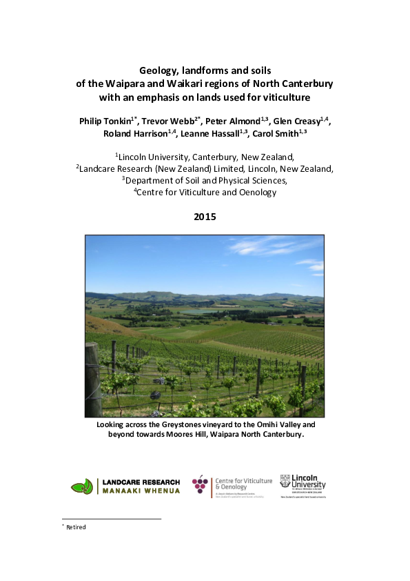 (PDF) Geology, landforms and soils of the Waipara and Waikari regions ...