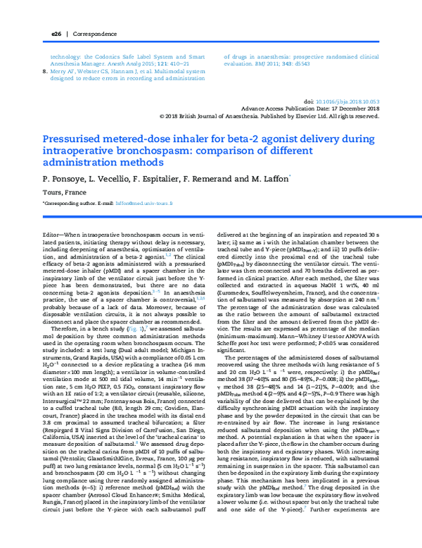 (PDF) Pressurised metered-dose inhaler for beta-2 agonist delivery ...