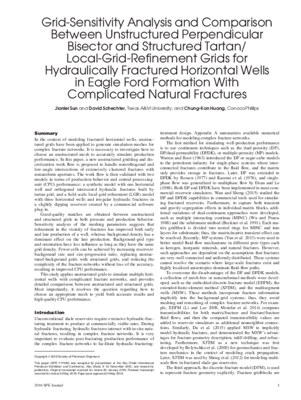(PDF) Grid-Sensitivity Analysis and Comparison Between Unstructured Perpendicular Bisector and ...