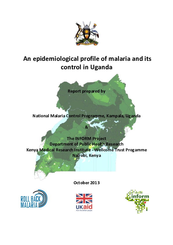 (PDF) An epidemiological profile of malaria and its control in Uganda ...