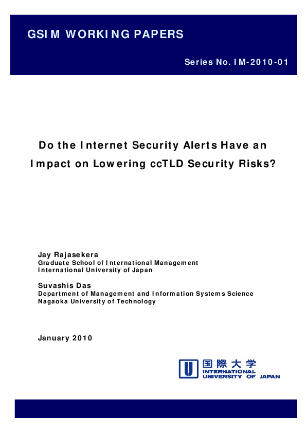 (PDF) Do the Internet Security Alerts Have an Impact on Lowering ccTLD ...