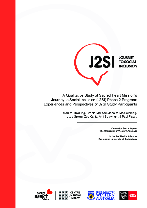 (PDF) Experiences in Sacred Heart Mission's J2SI Phase 2 Program