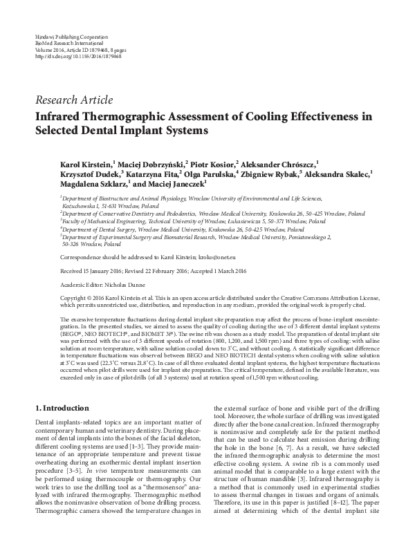 (PDF) Infrared Thermographic Assessment of Cooling Effectiveness in ...