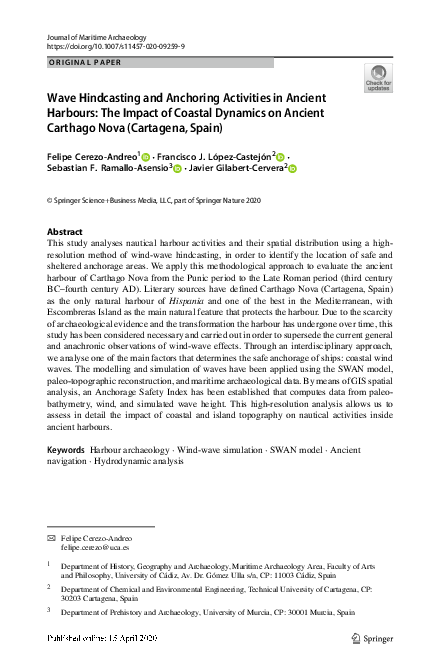 (PDF) Wave Hindcasting and Anchoring Activities in Ancient Harbours ...