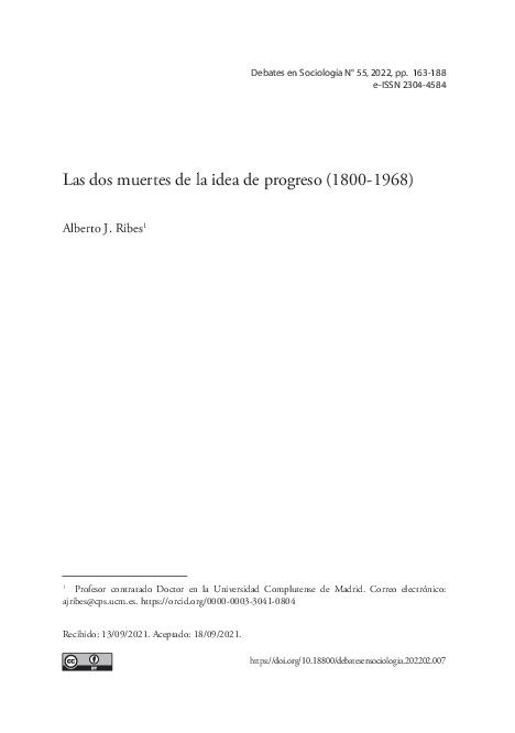 (PDF) Las dos muertes de la idea de progreso (1800-1968)