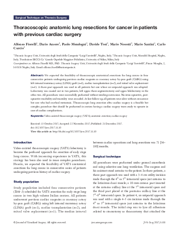 (PDF) Thoracoscopic anatomic lung resections f