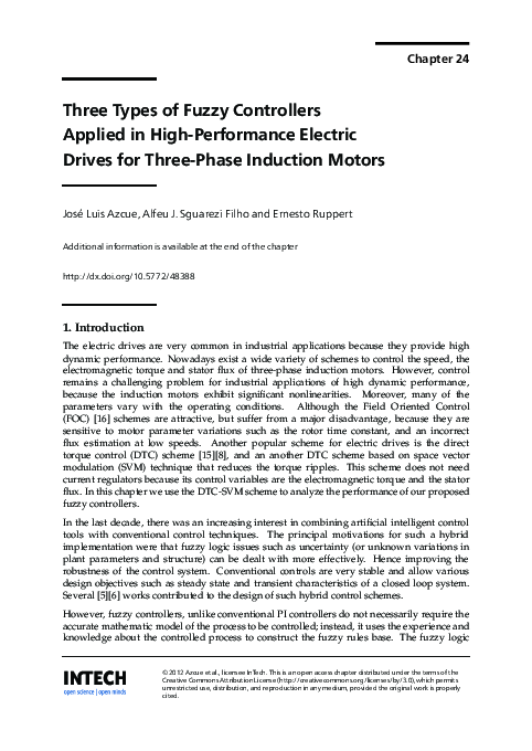 (PDF) Chapter 0 Three Types of Fuzzy Controllers Applied in High ...