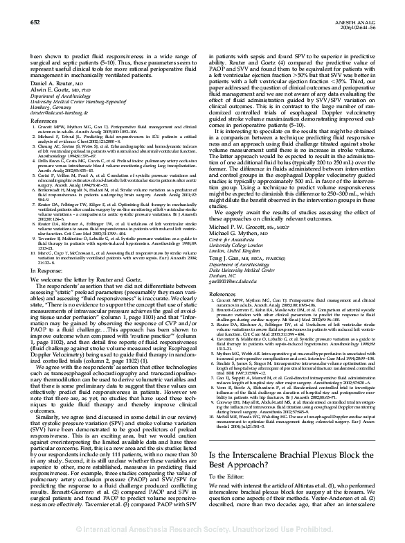 Pdf Is The Interscalene Brachial Plexus Block The Best Approach