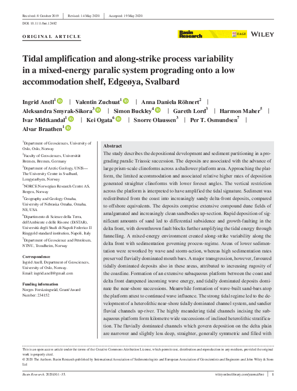 (PDF) Tidal amplification and along‐strike process variability in a ...