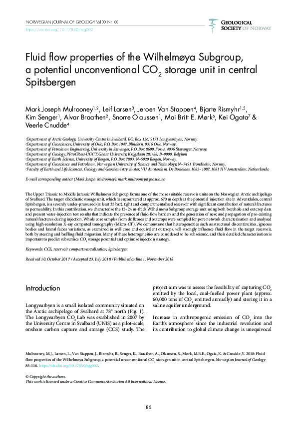 (PDF) Fluid flow properties of the Wilhelmøya Subgroup, a potential ...