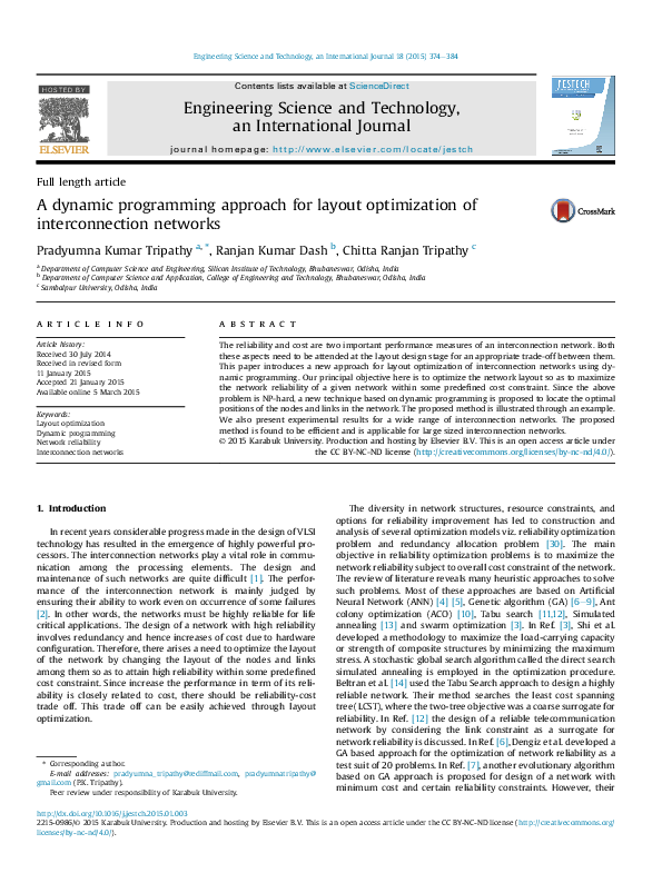 Pdf A Dynamic Programming Approach For Layout Optimization Of Interconnection Networks