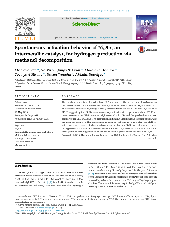 (PDF) Spontaneous activation behavior of Ni3Sn, an intermetallic ...