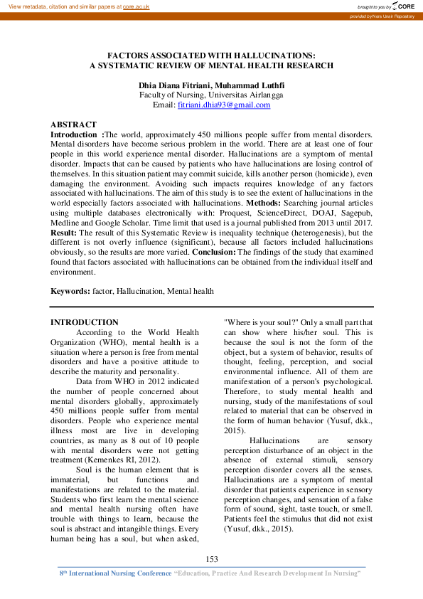 (PDF) Factors Associated with Hallucinations: A Systematic Review of ...