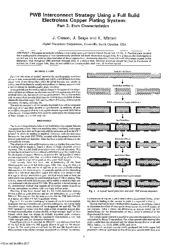 (PDF) PWB Interconnect Strategy Using a Full Build Electroless Copper ...