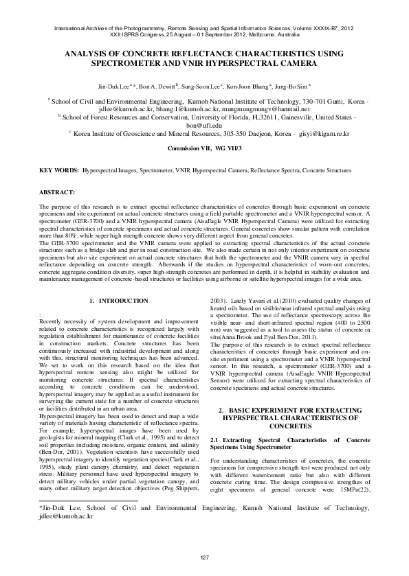 (PDF) Analysis of Concrete Reflectance Characteristics Using ...