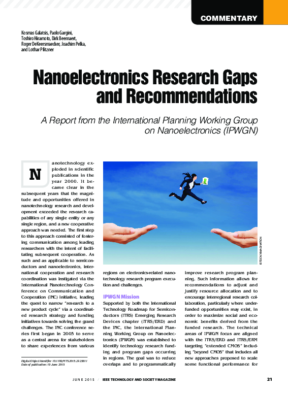 (PDF) Nanoelectronics Research Gaps and Recommendations: A Report from ...