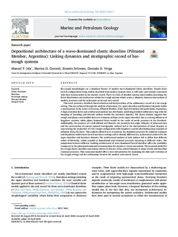 (PDF) Depositional architecture of a wave-dominated clastic shoreline ...
