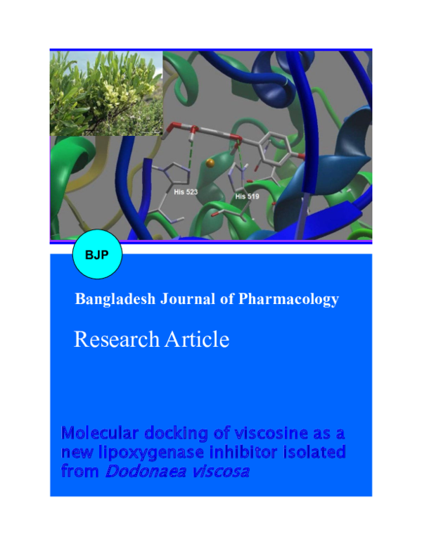(PDF) Molecular docking of viscosine as a new lipoxygenase inhibitor ...
