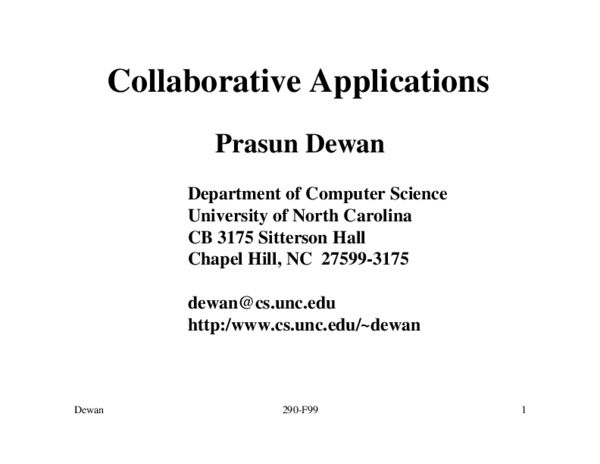 (PDF) Collaborative Applications