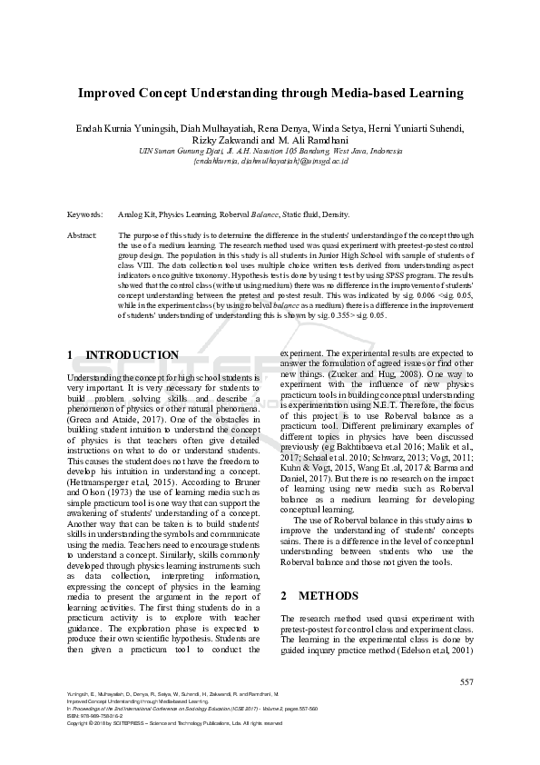(PDF) Improved Concept Understanding through Media-based Learning