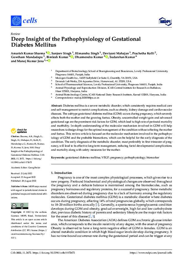 (PDF) Deep Insight of the Pathophysiology of Gestational Diabetes Mellitus