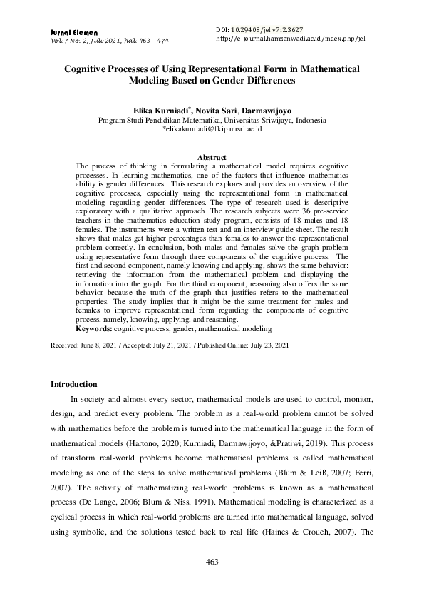 (PDF) Cognitive Processes of Using Representational Form in ...