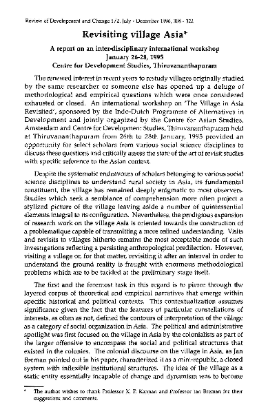 (PDF) Revisiting village Asia