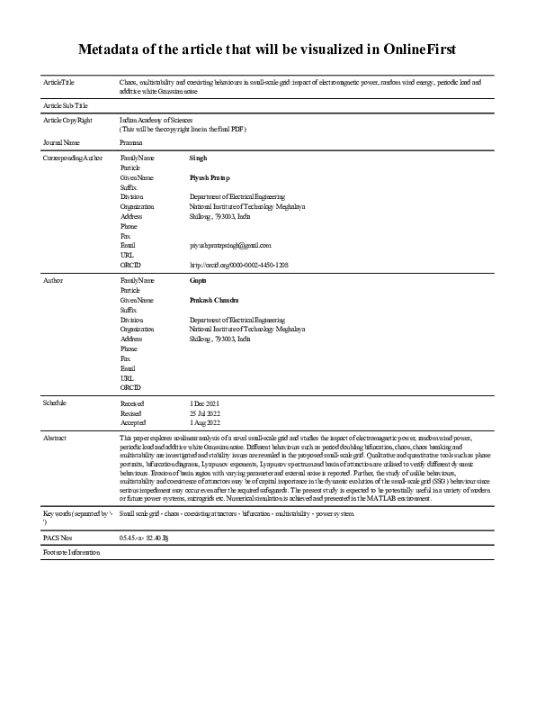 (PDF) Chaos, multistability and coexisting behaviours in small-scale ...