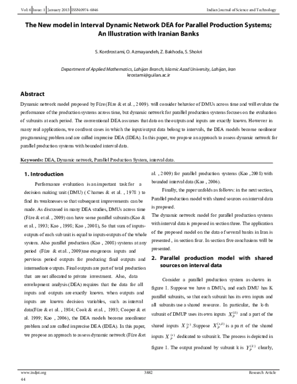 (PDF) The New model in Interval Dynamic Network DEA for Parallel ...