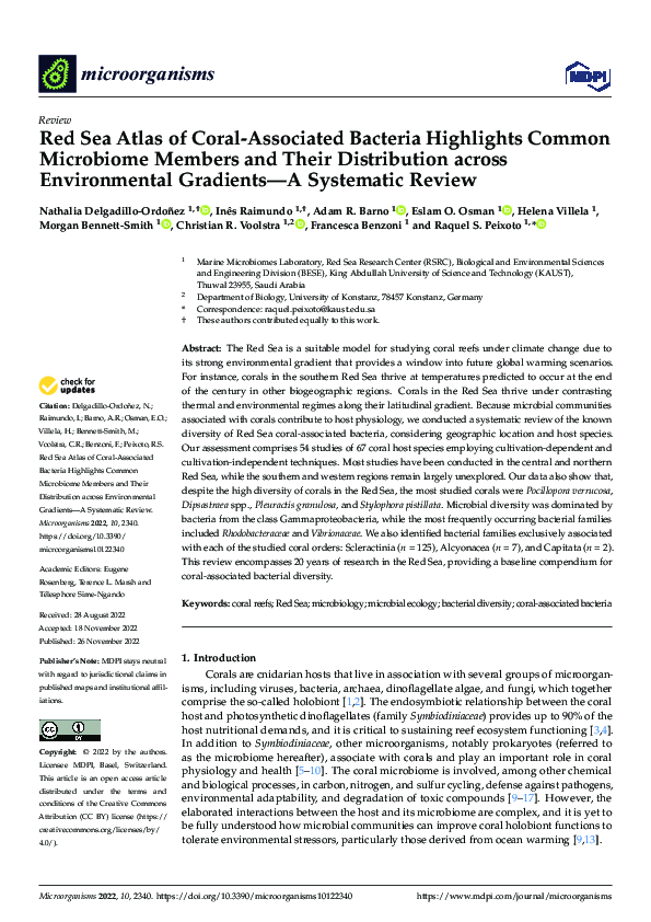 (PDF) Red Sea Atlas of Coral-Associated Bacteria Highlights Common ...