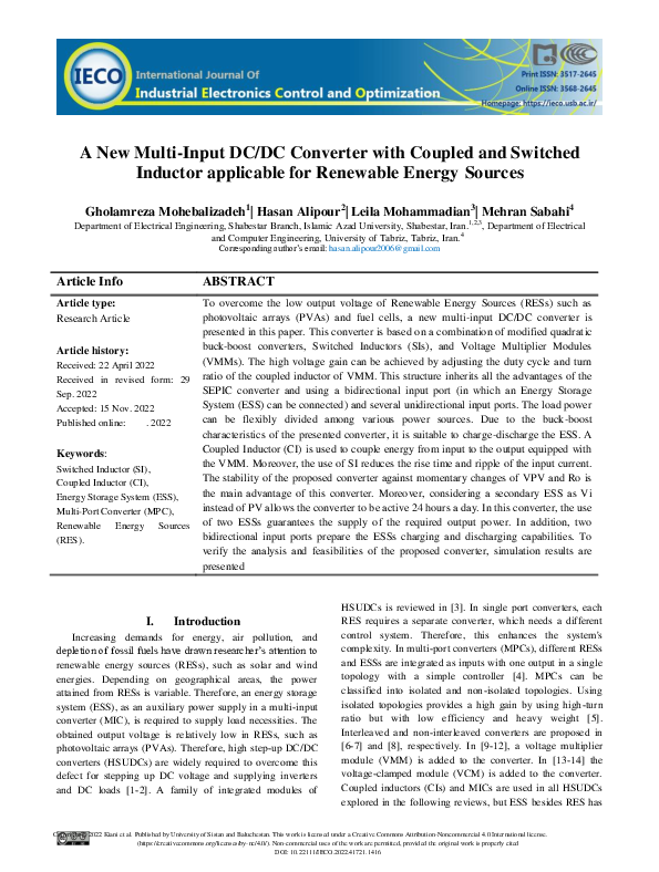 (PDF) A High Step Up Multi-Input DC/DC SEPIC-Based Converter with ...