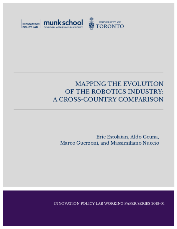 (PDF) Mapping the Evolution of the Robotics Industry: A cross country comparison