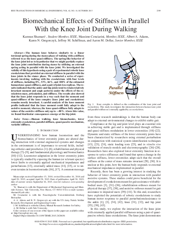 (PDF) Biomechanical Effects of Stiffness in Parallel With the Knee ...