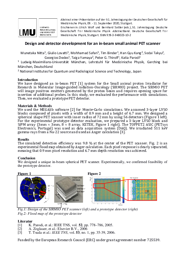 (PDF) Design and detector development for an in-beam small animal PET ...
