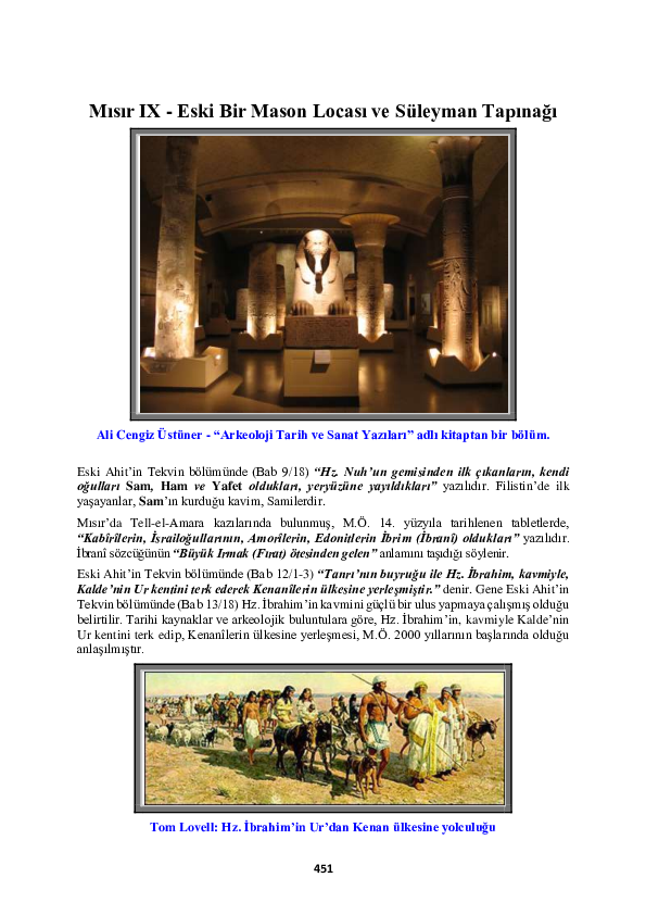 (PDF) Mısır IX - Eski Bir Mason Locası ve Süleyman Tapınağı
