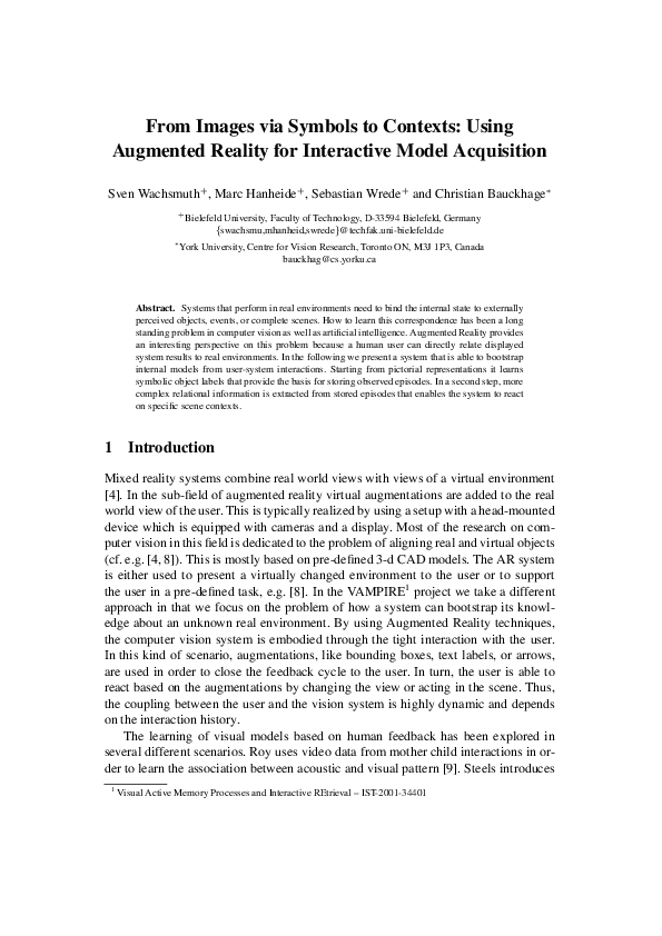 (PDF) From Images via Symbols to Contexts: Using Augmented Reality for Interactive Model ...