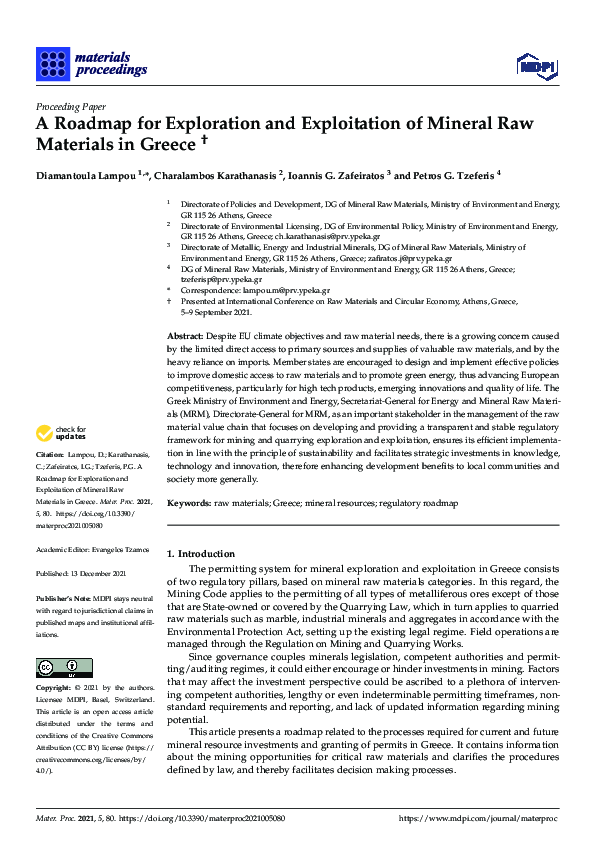 (PDF) A Roadmap for Exploration and Exploitation of Mineral Raw ...