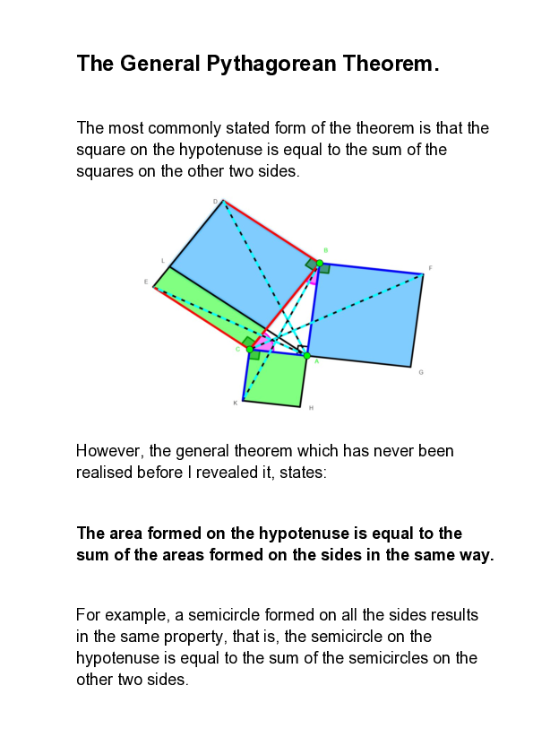 (PDF) General Pythagorean Theorem