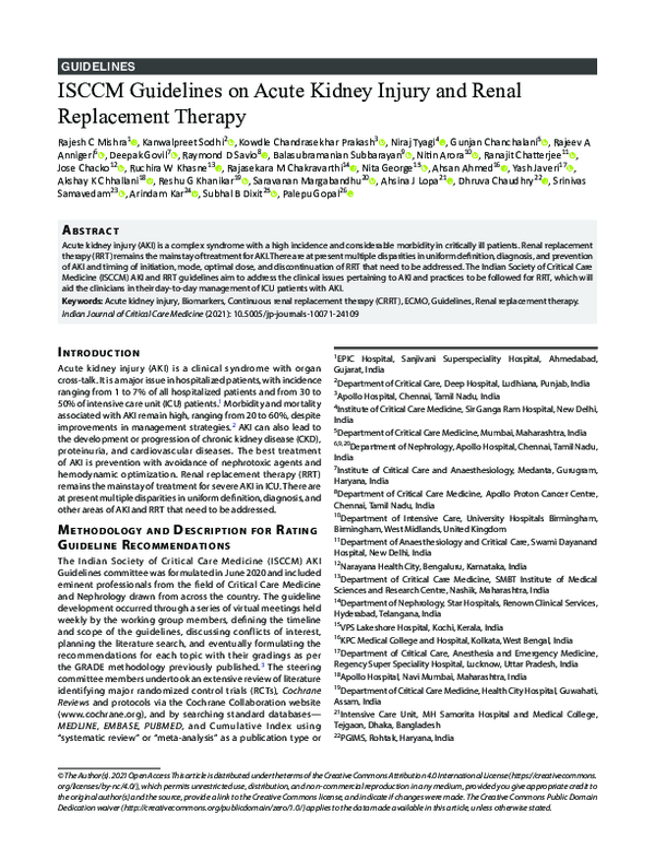(PDF) Indian Society of Critical Care Medicine (ISCCM) Guidelines on ...