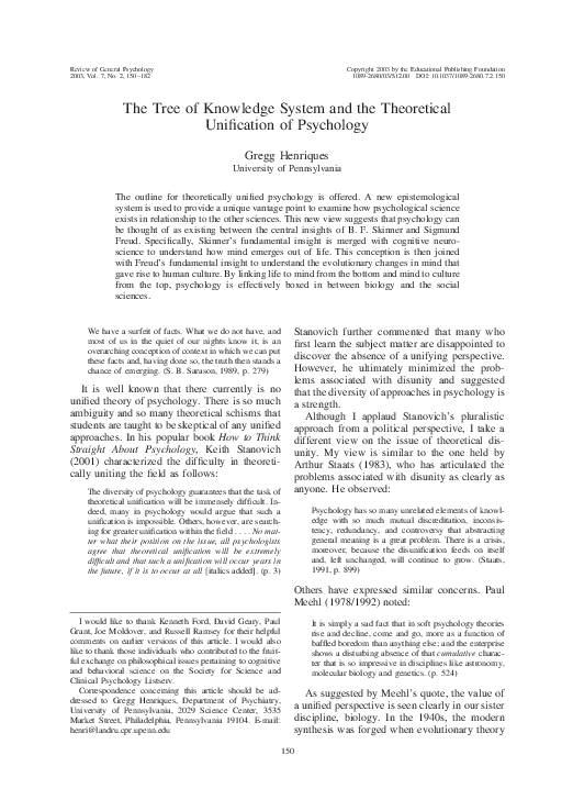 Pdf The Tree Of Knowledge System And The Theoretical Unification Of