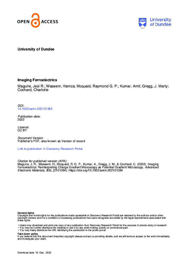 (PDF) Imaging Ferroelectrics: Reinterpreting Charge Gradient Microscopy ...